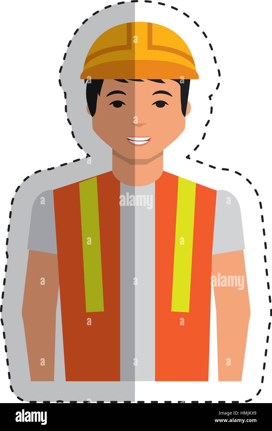 Construction professional avatar character vector illustration design ...