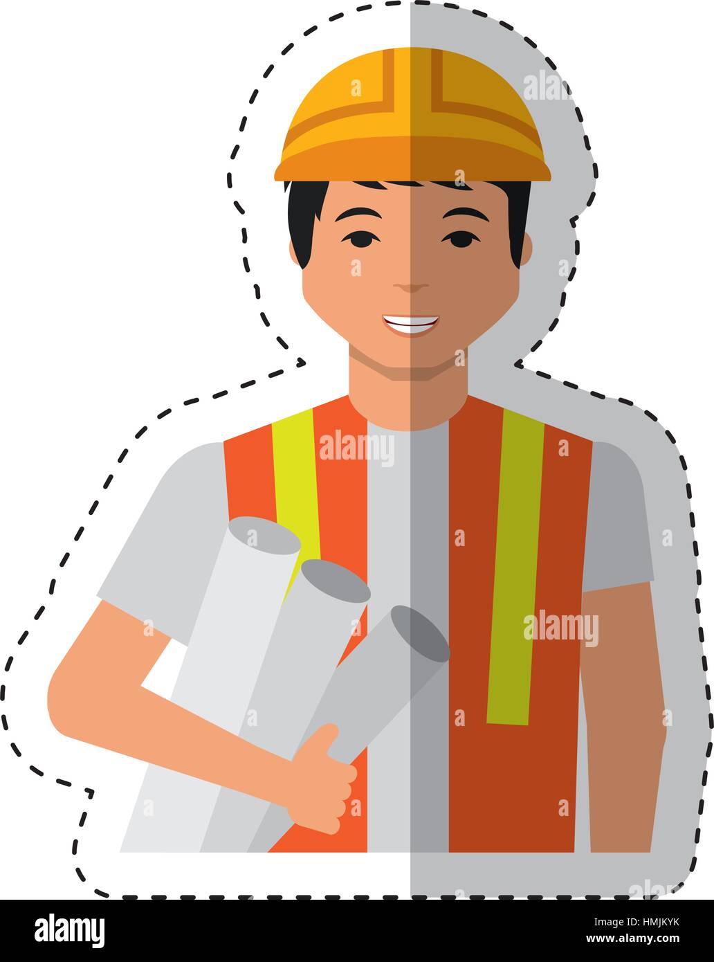 Construction professional avatar character vector illustration design ...