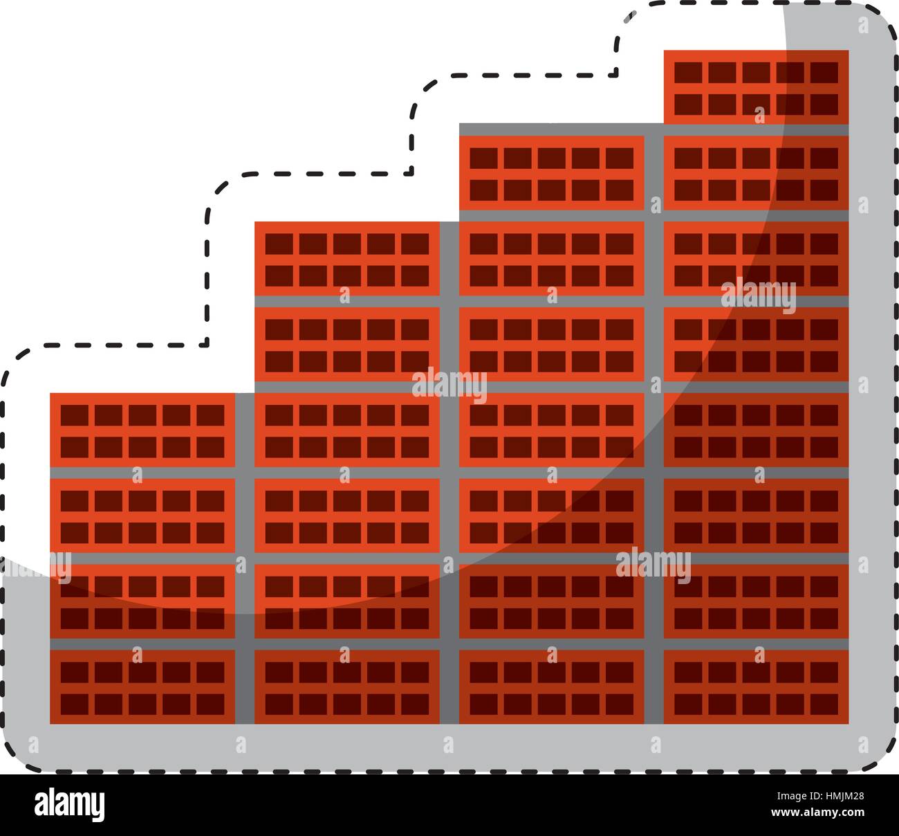 bricks wall construction icon vector illustration design Stock Vector ...