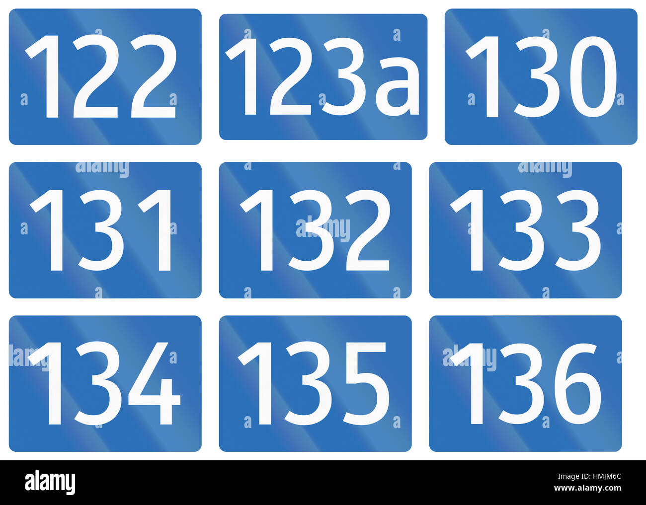 Collection of Signs of Bundesstrassen (Federal Roads) in Austria Stock ...