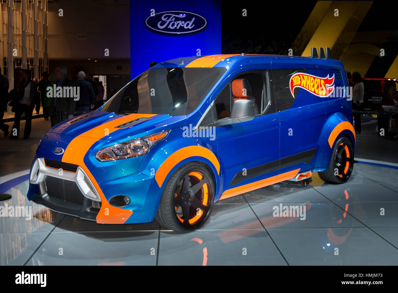 DETROIT, MI/USA - JANUARY 15: The Ford Transit Connect Hot Wheels ...