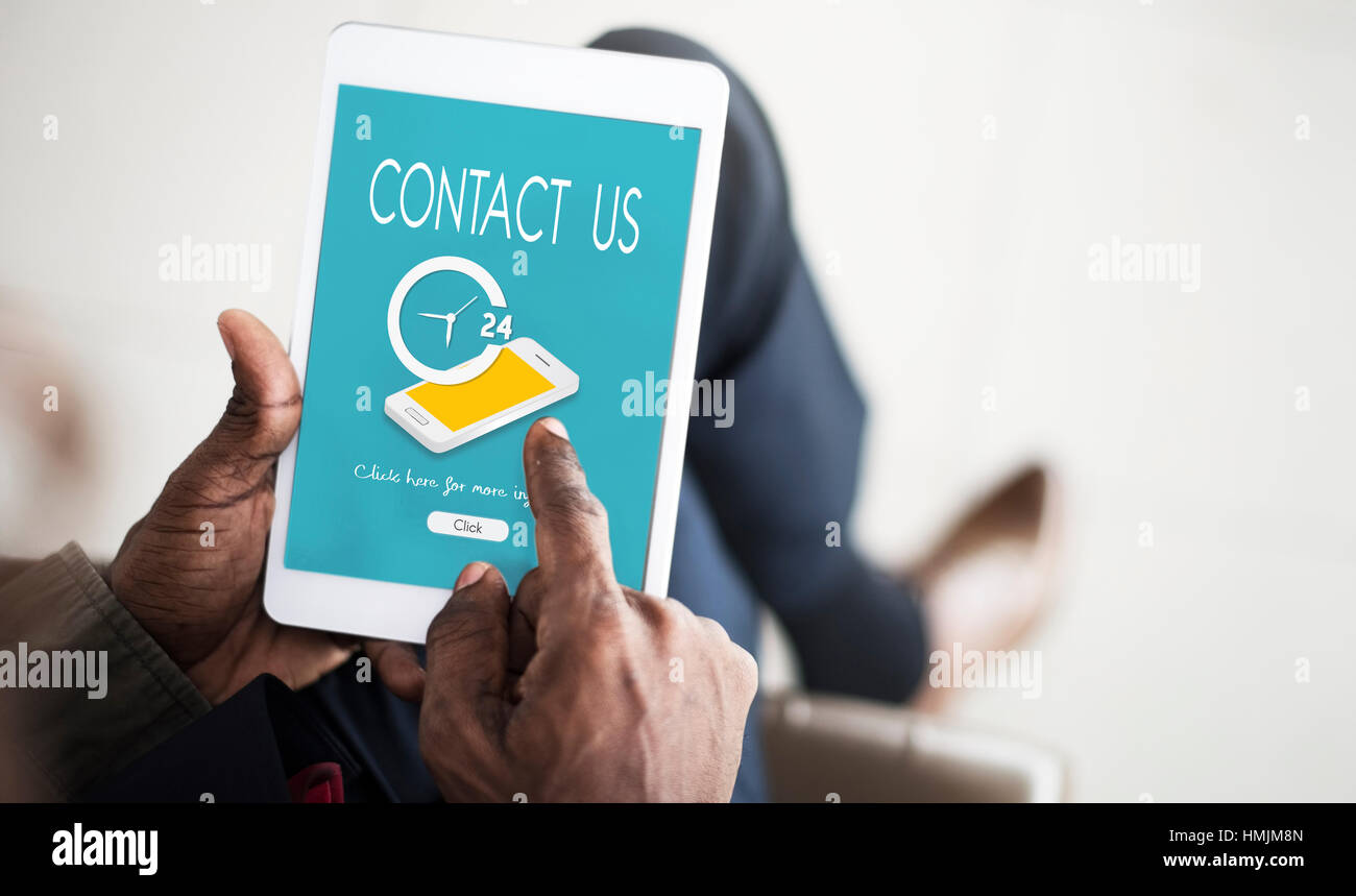 Customer Service Contact Us Support Information Concept Stock Photo - Alamy