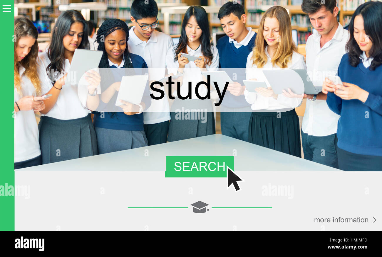 Distance learning online search interface Stock Photo - Alamy