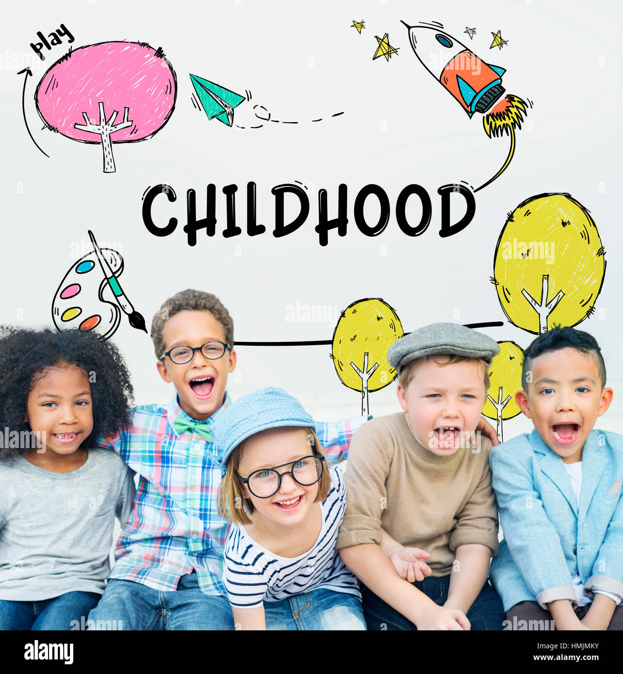 Children Imagination Learning Icon Concept Stock Photo - Alamy