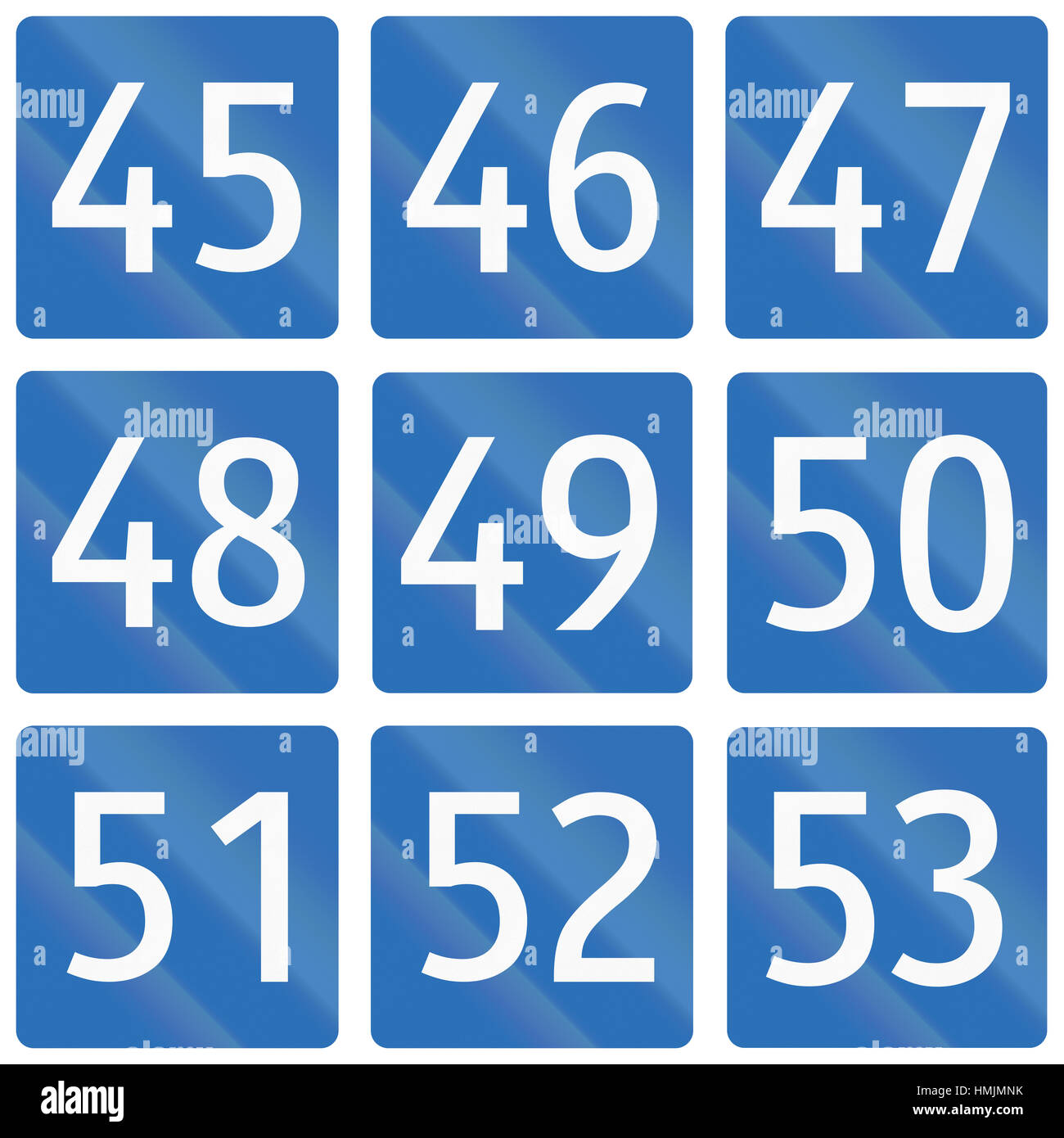 Collection of Signs of Bundesstrassen (Federal Roads) in Austria Stock ...