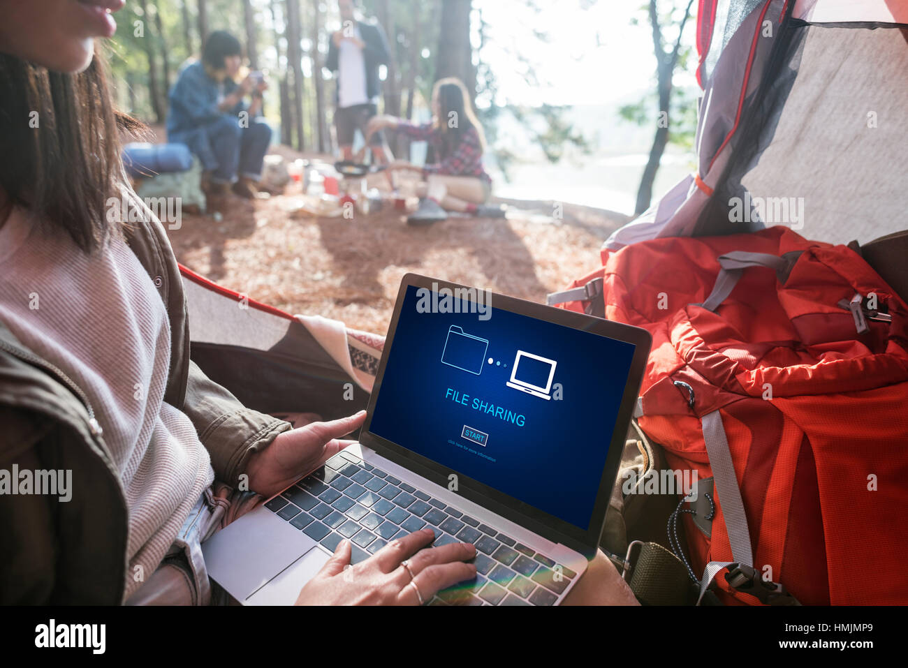 File Sharing Data Media Internet Technology Concept Stock Photo - Alamy