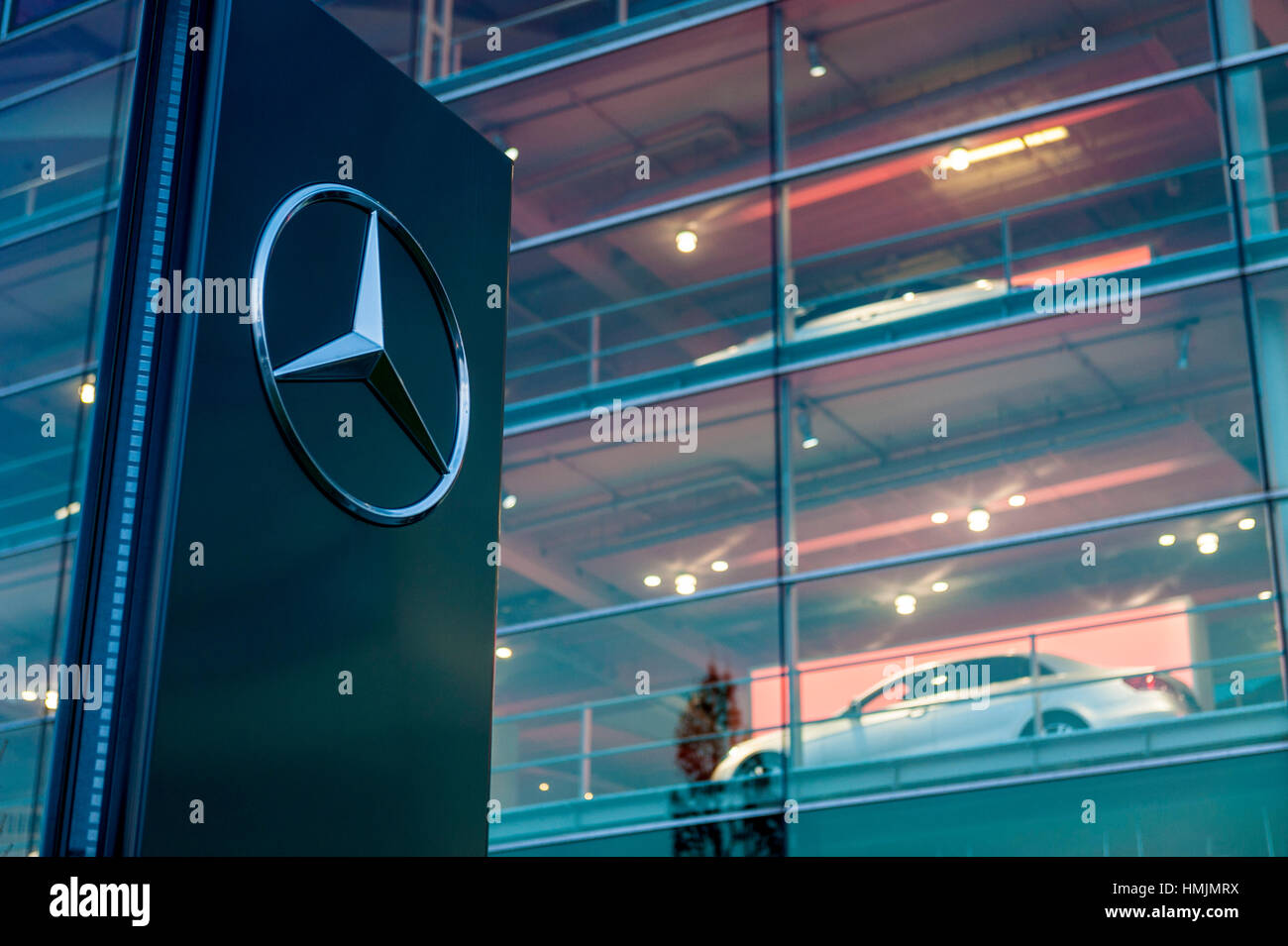 Mercedes Benz Branch Munich - Bavaria, Germany Stock Photo - Alamy