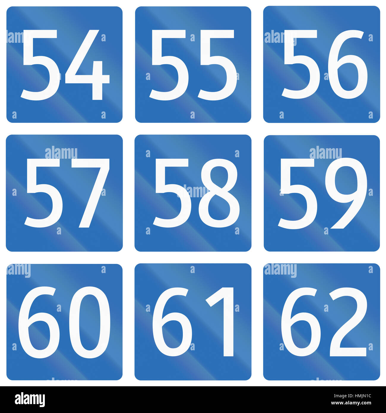 Collection of Signs of Bundesstrassen (Federal Roads) in Austria Stock ...