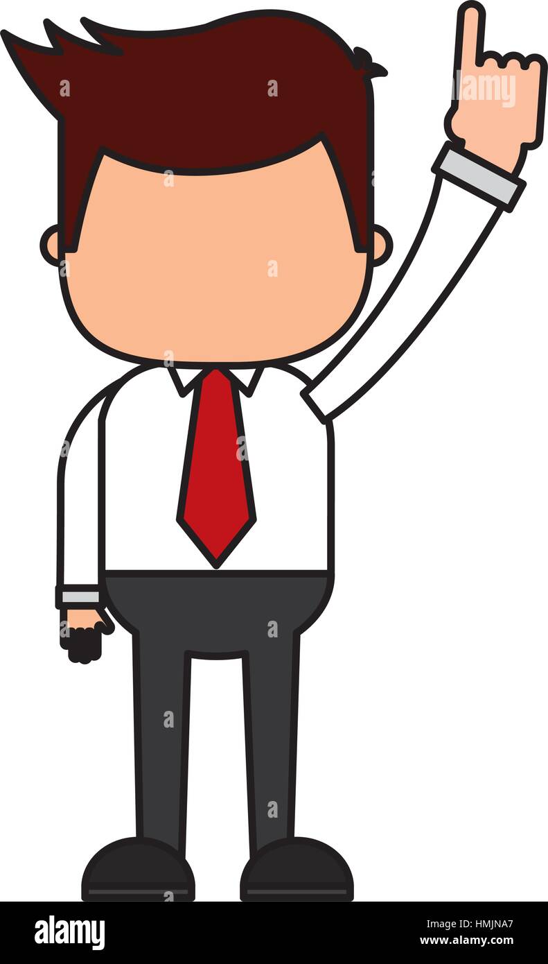 Businessman funny hands up character hi-res stock photography and ...