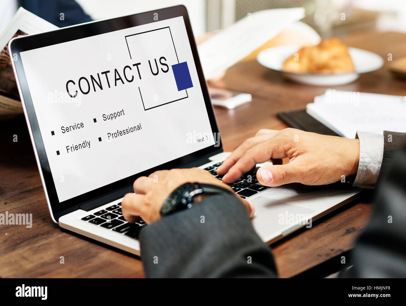 Contact Us Customer Service Support Concept Stock Photo - Alamy