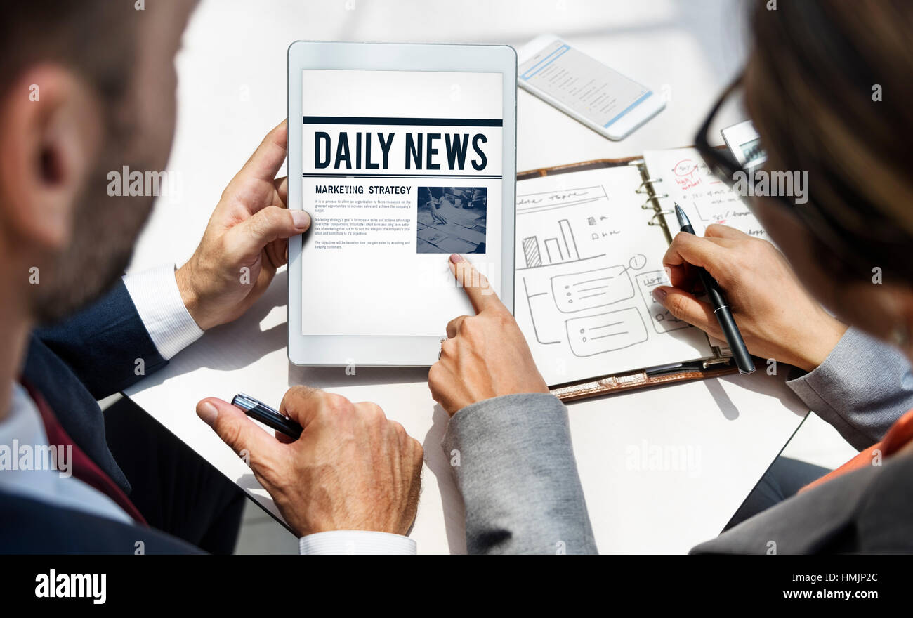 Daily News Announcement Information Report Concept Stock Photo - Alamy