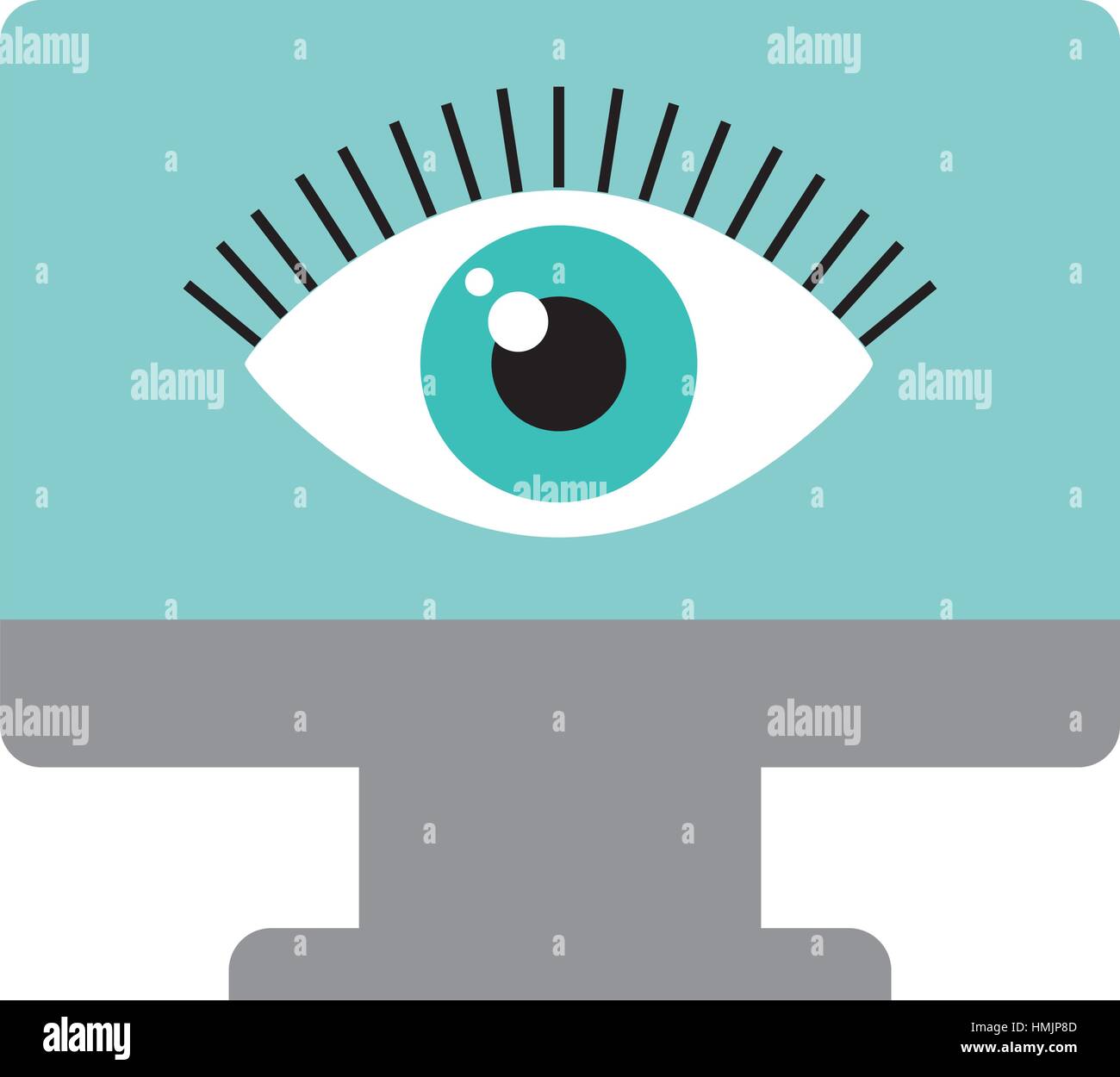 Computer monitor eye isolated icon hi-res stock photography and images ...