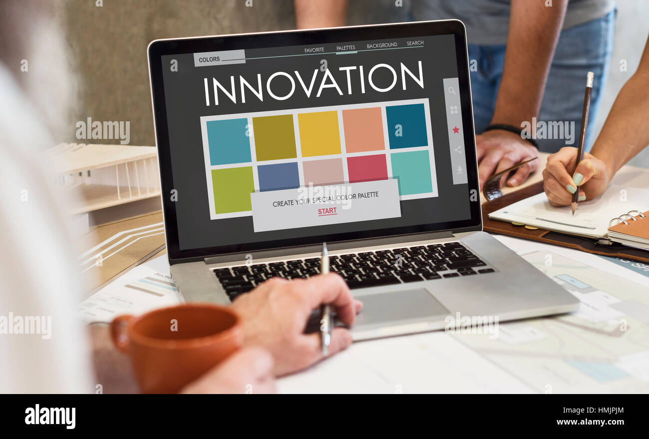 Colour Shade Design Colourful Palette Concept Stock Photo - Alamy