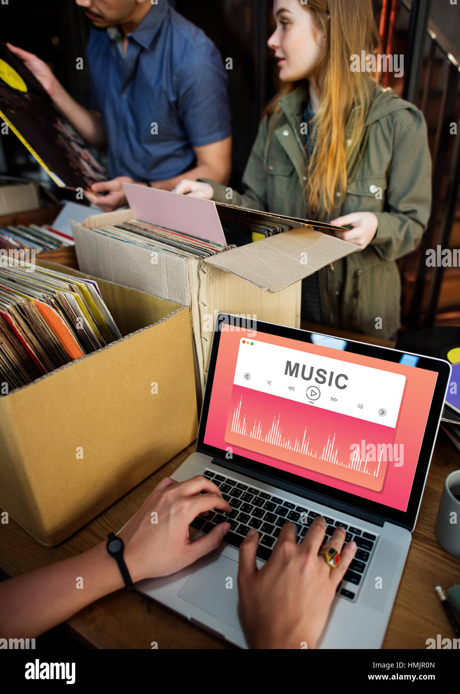 Music Video Player Multimedia Concept Stock Photo - Alamy