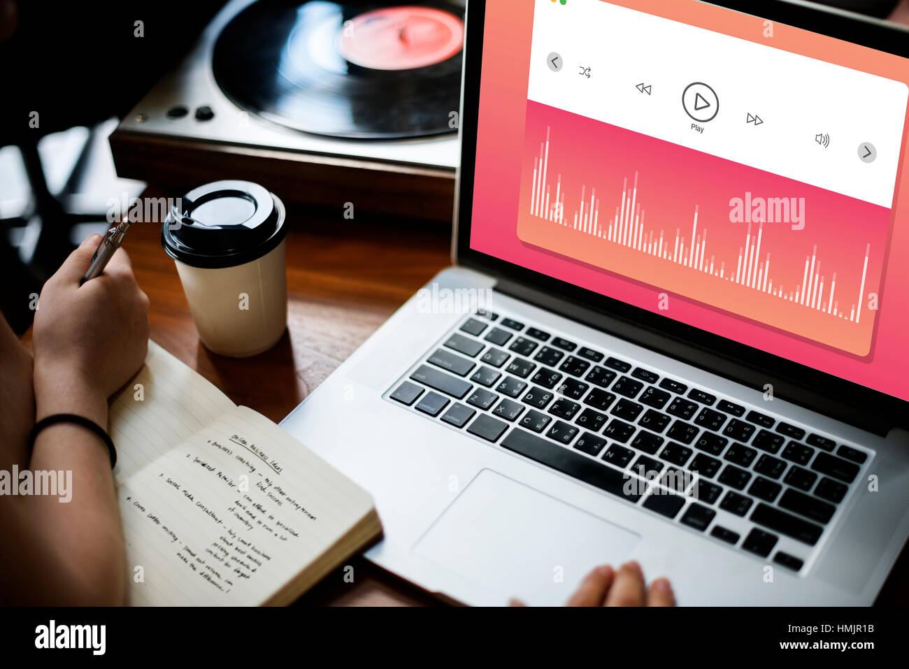 Music Video Player Multimedia Concept Stock Photo - Alamy
