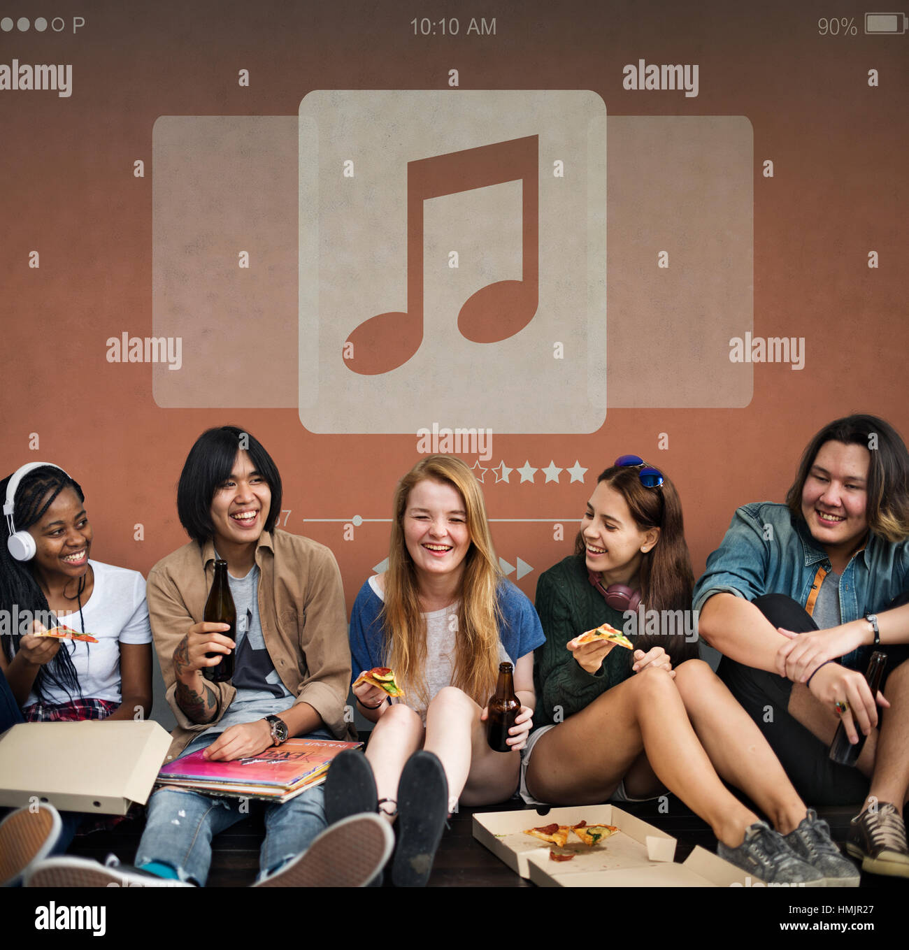 Music Video Player Multimedia Concept Stock Photo - Alamy
