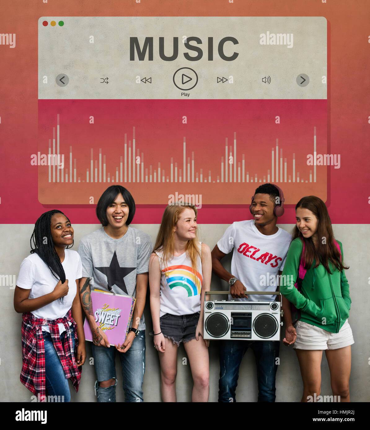 Music Video Player Multimedia Concept Stock Photo - Alamy