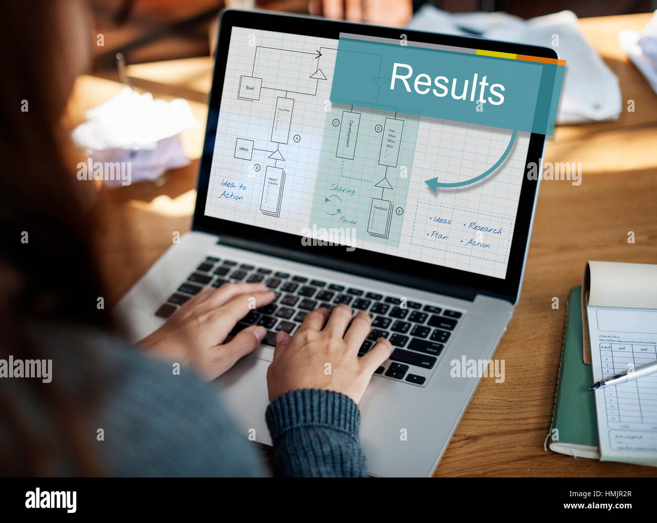 Information Results Progress Summary Concept Stock Photo - Alamy