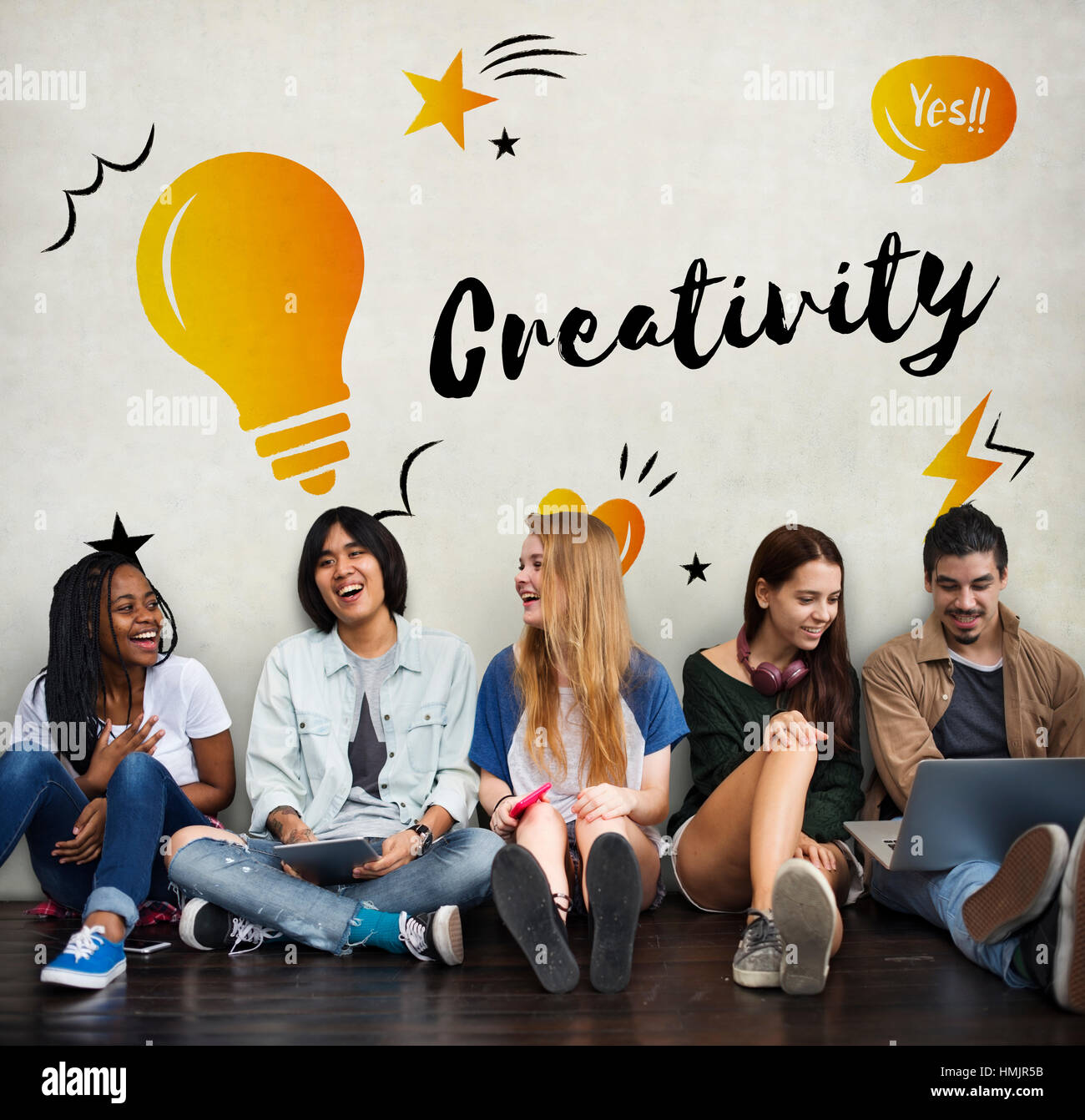Inspiration Creative Ideas Brainstorming Concept Stock Photo - Alamy
