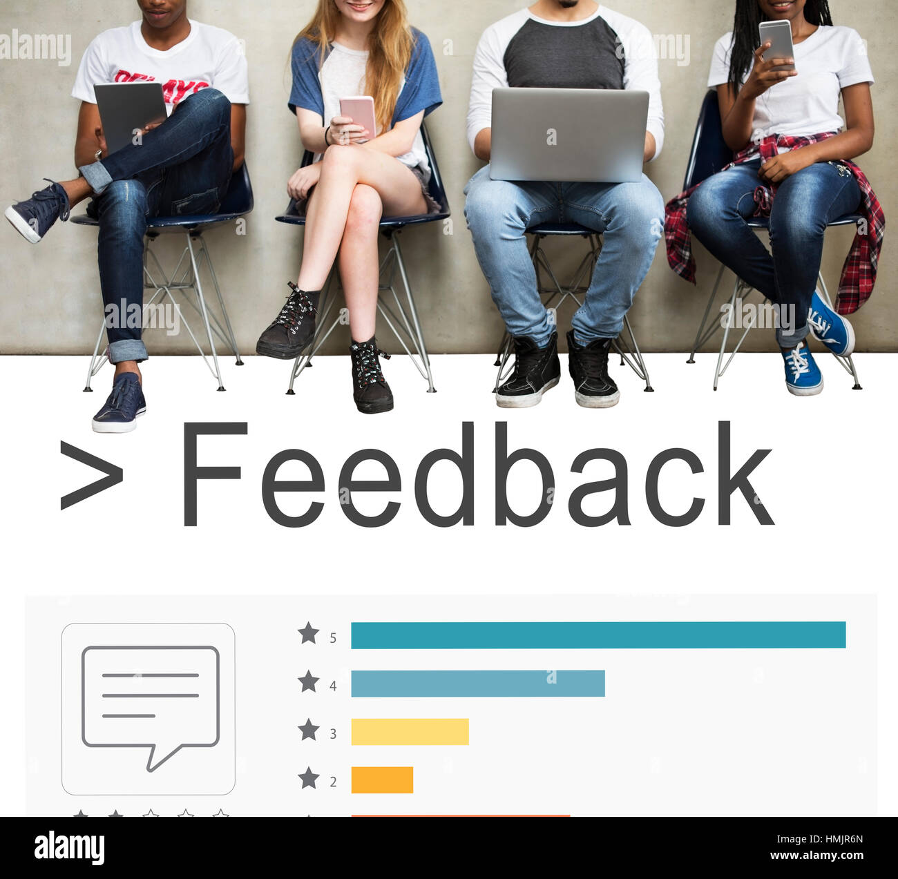 Feedback Answer Evaluation Report Review Concept Stock Photo - Alamy