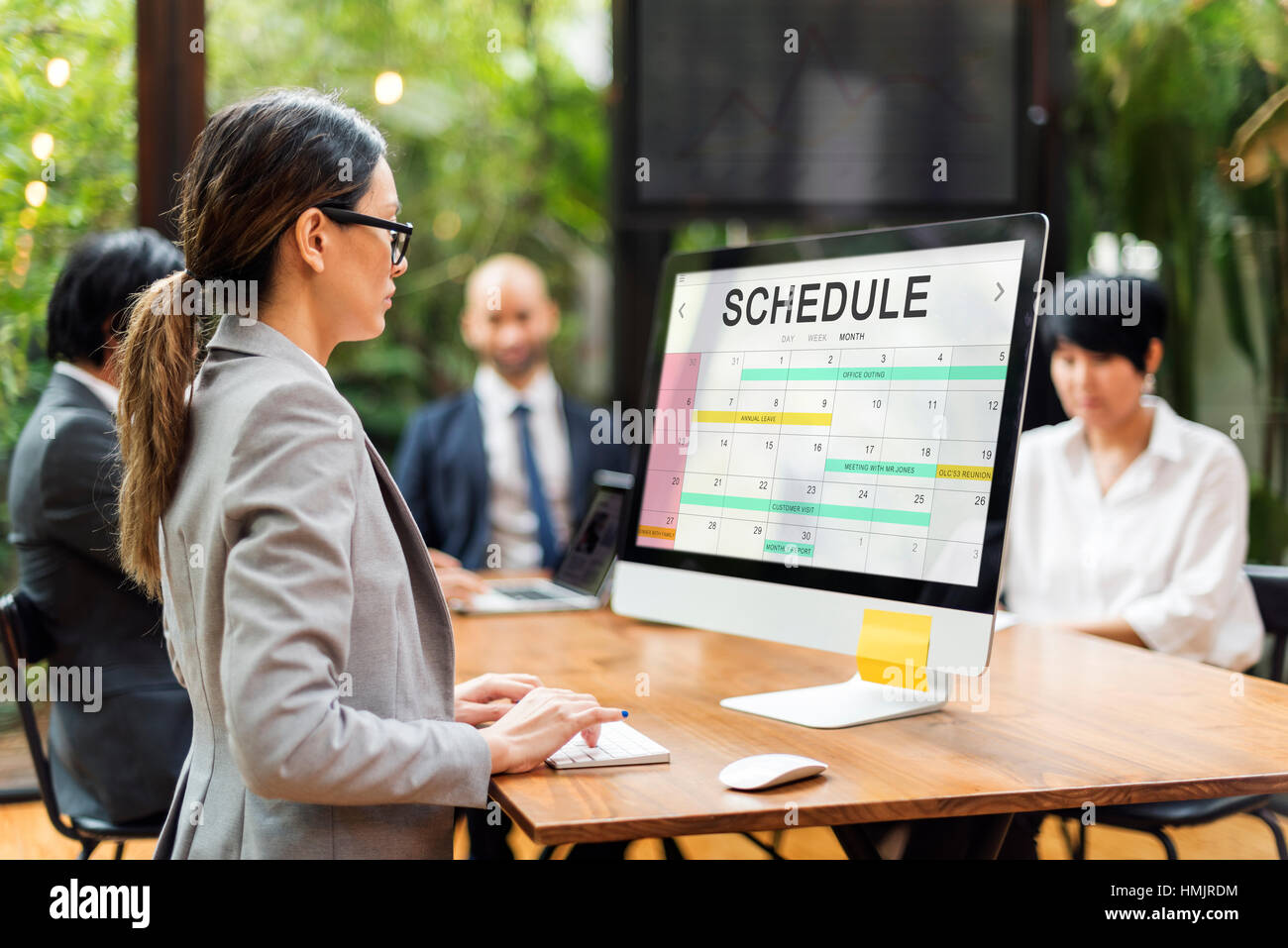 Schedule Table Event Planner Concept Stock Photo - Alamy