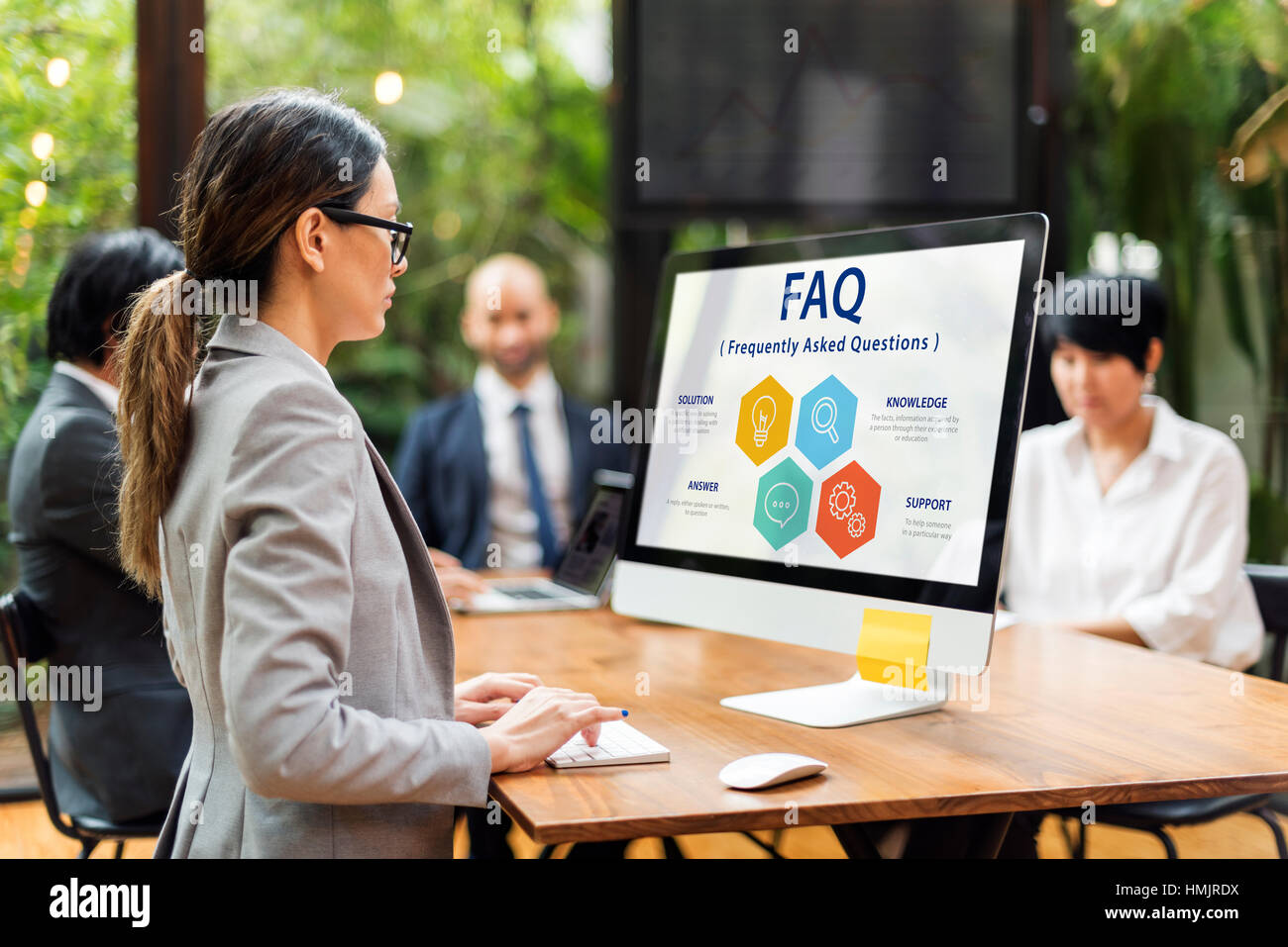 Customer Service FAQs Illustration Concept Stock Photo - Alamy
