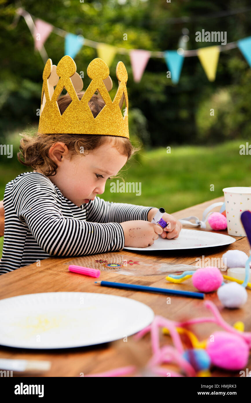 Kid Learning Painting Drawing Art Concept Stock Photo - Alamy