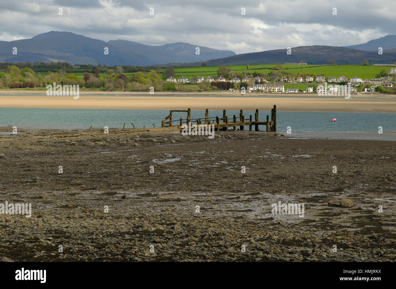 Old pier at Tal y foel Stock Photo - Alamy