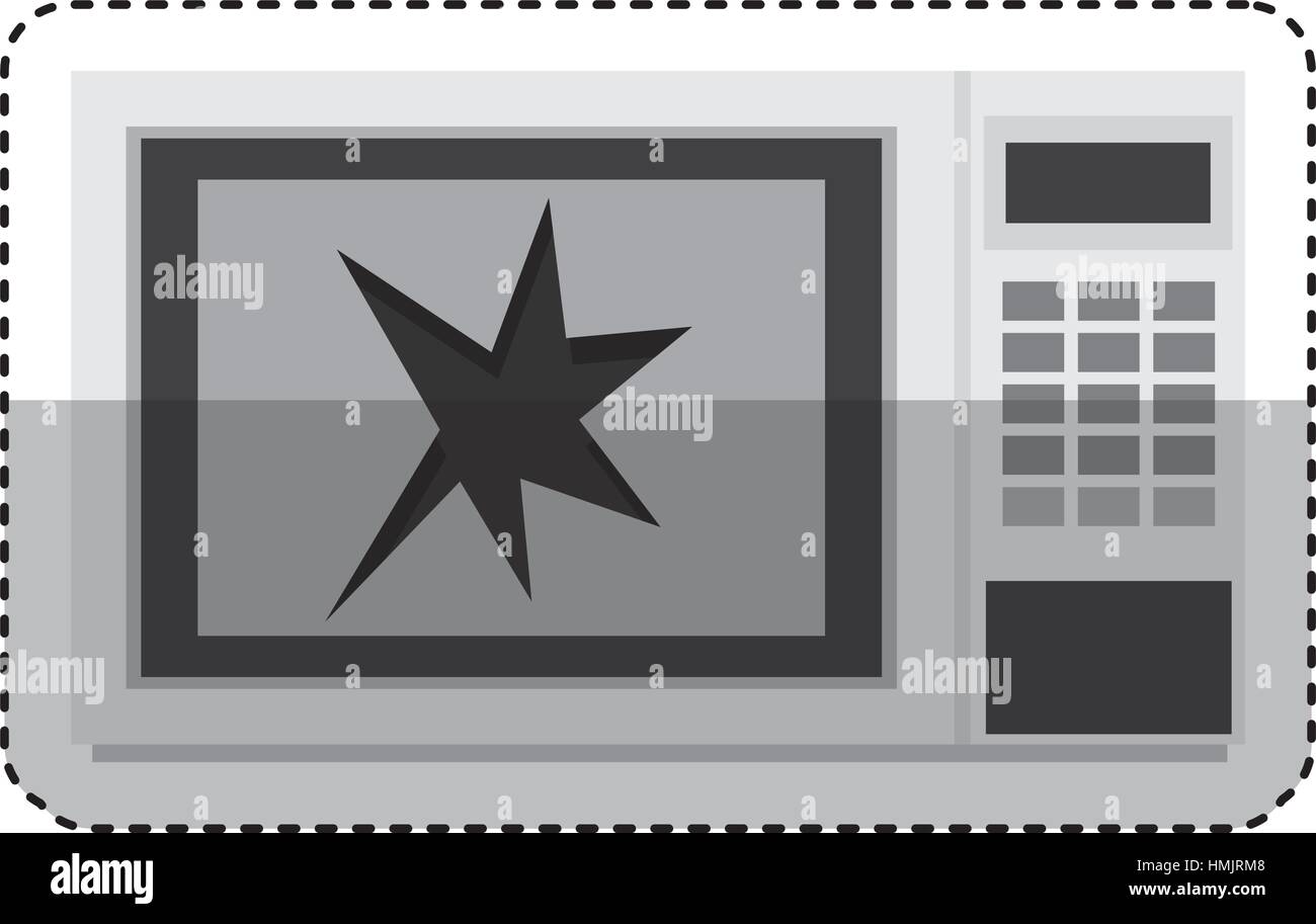 Broken microwave Stock Vector Images - Alamy