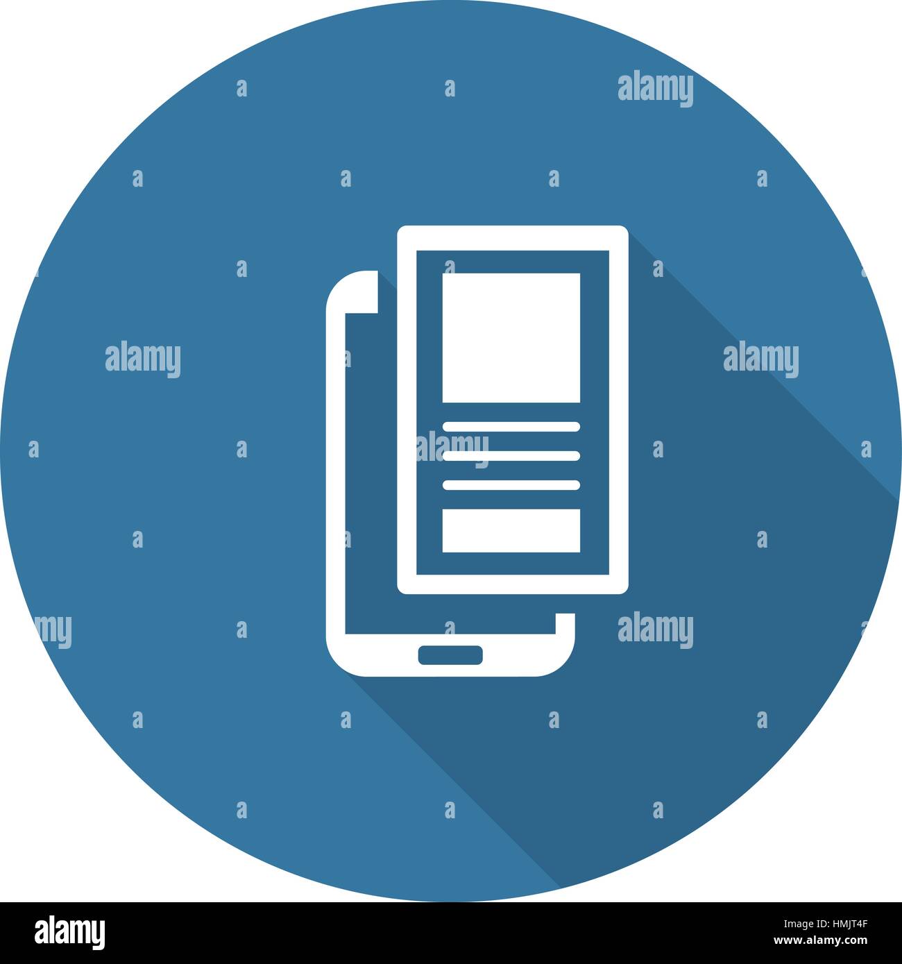 Mobile Landing Page Icon. Flat Design Stock Vector Image & Art - Alamy
