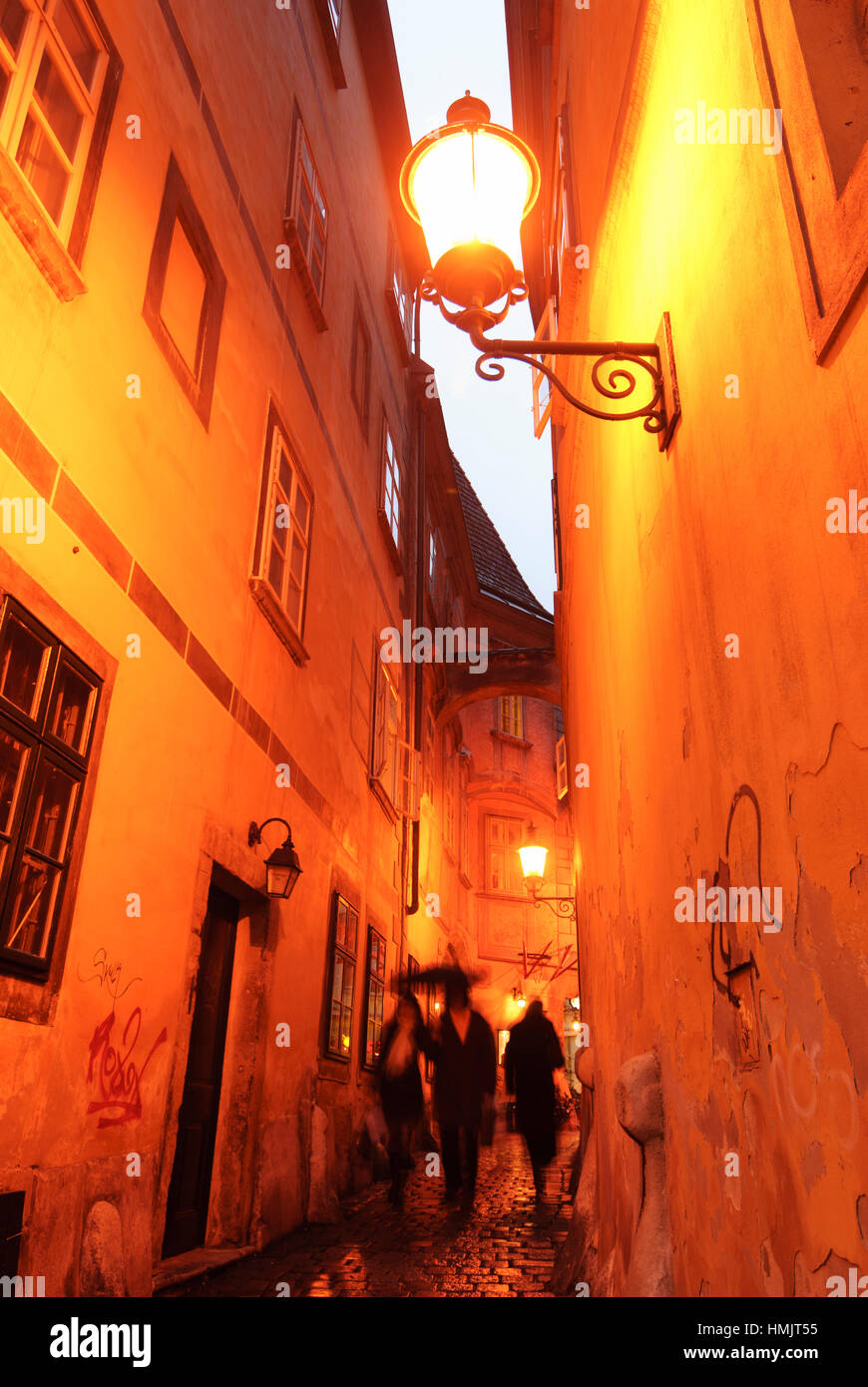 Wien, Vienna: alley Griechengasse, 01. Old Town, Wien, Austria Stock ...