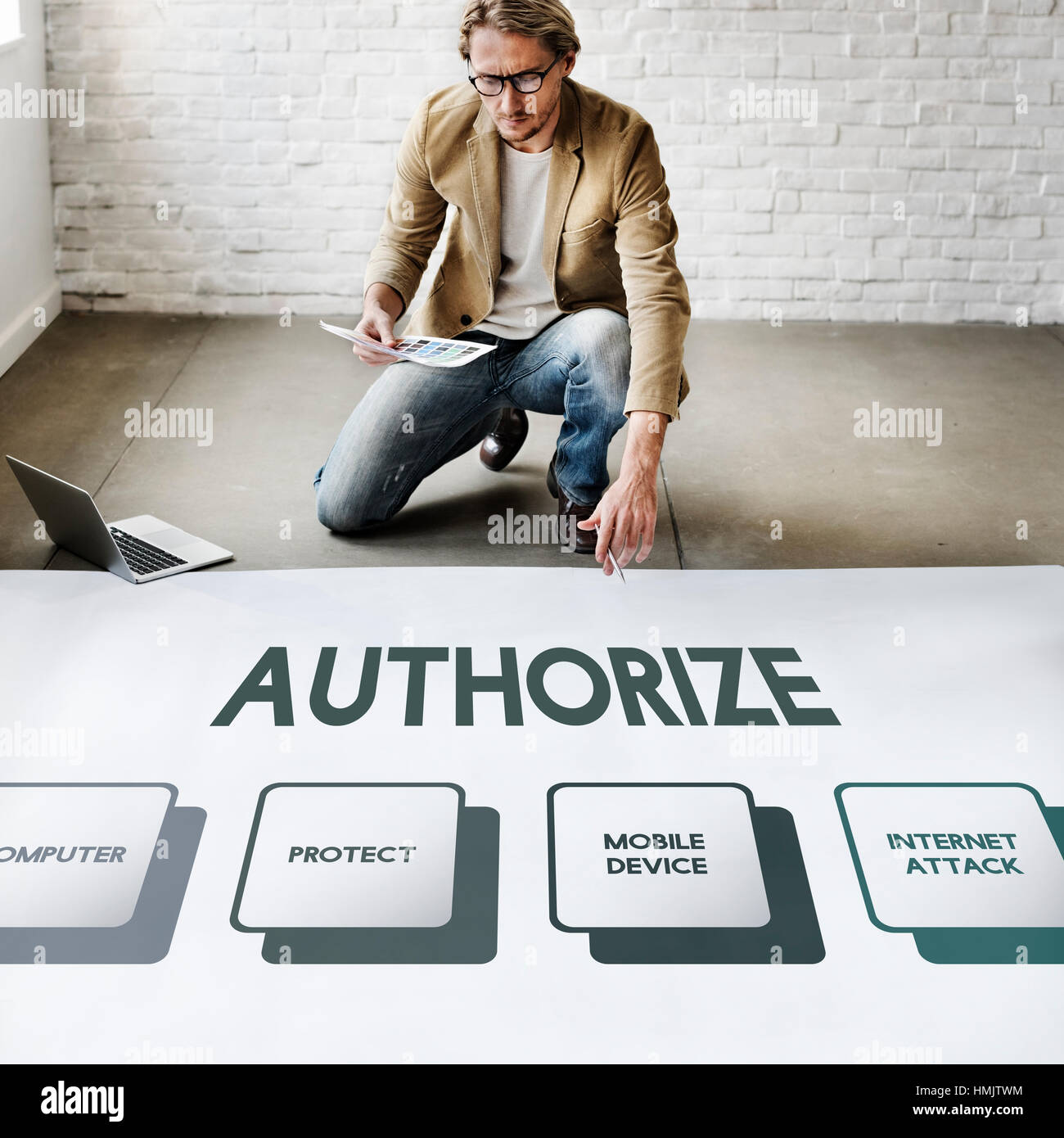 Authorization Permission Network Security System Concept Stock Photo ...