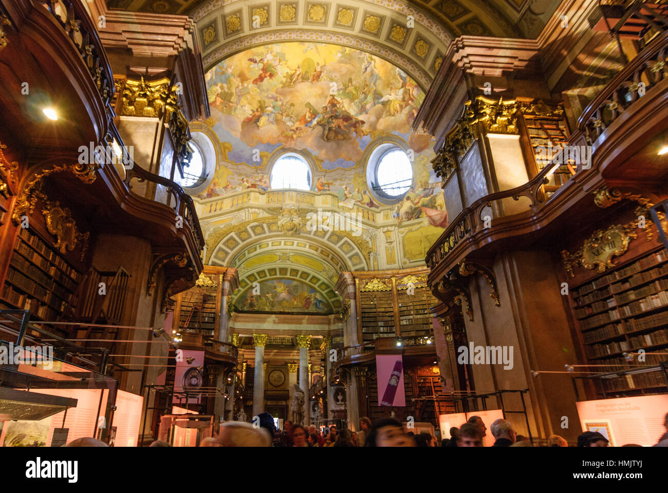 Wien, Vienna: Stateroom of the national library, 01. Old Town, Wien ...