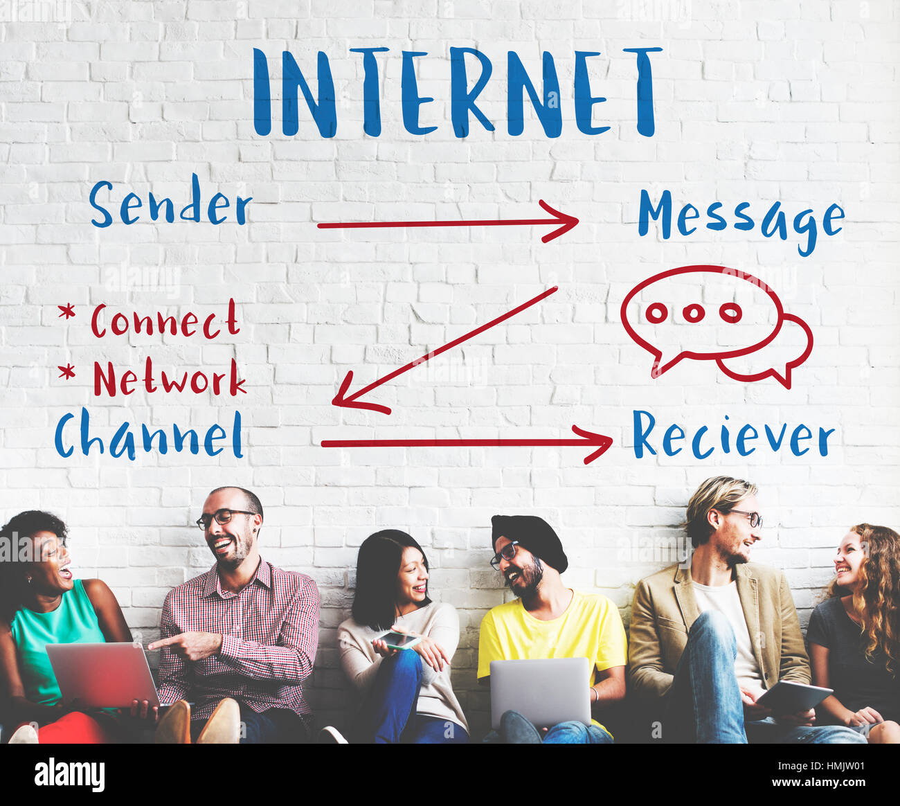 Communication Graph Networking Connection Internet Concept Stock Photo ...