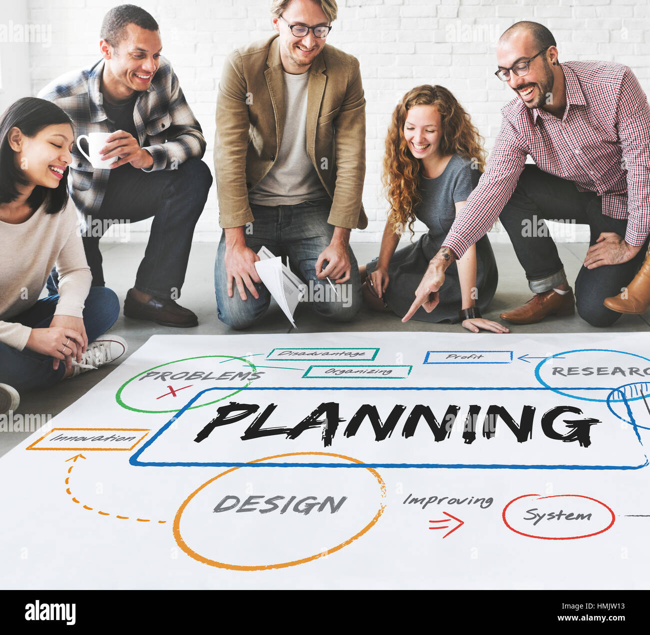 Business planning process diagram chart Stock Photo - Alamy