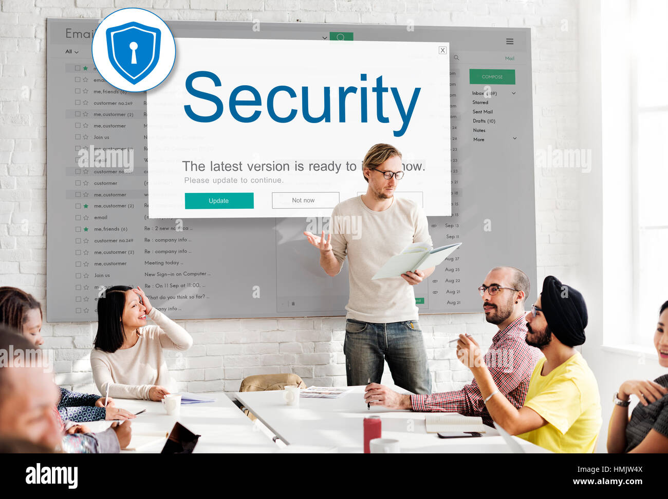 Firewall Antivirus Alert Protection Security Caution Concept Stock ...