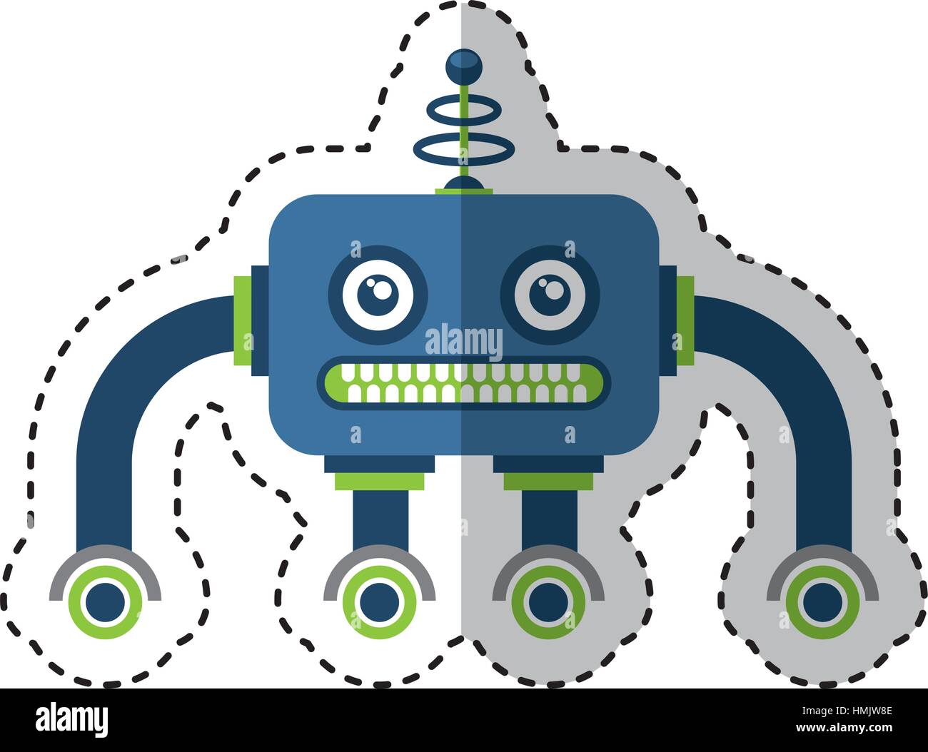 electric robot avatar character vector illustration design Stock Vector ...