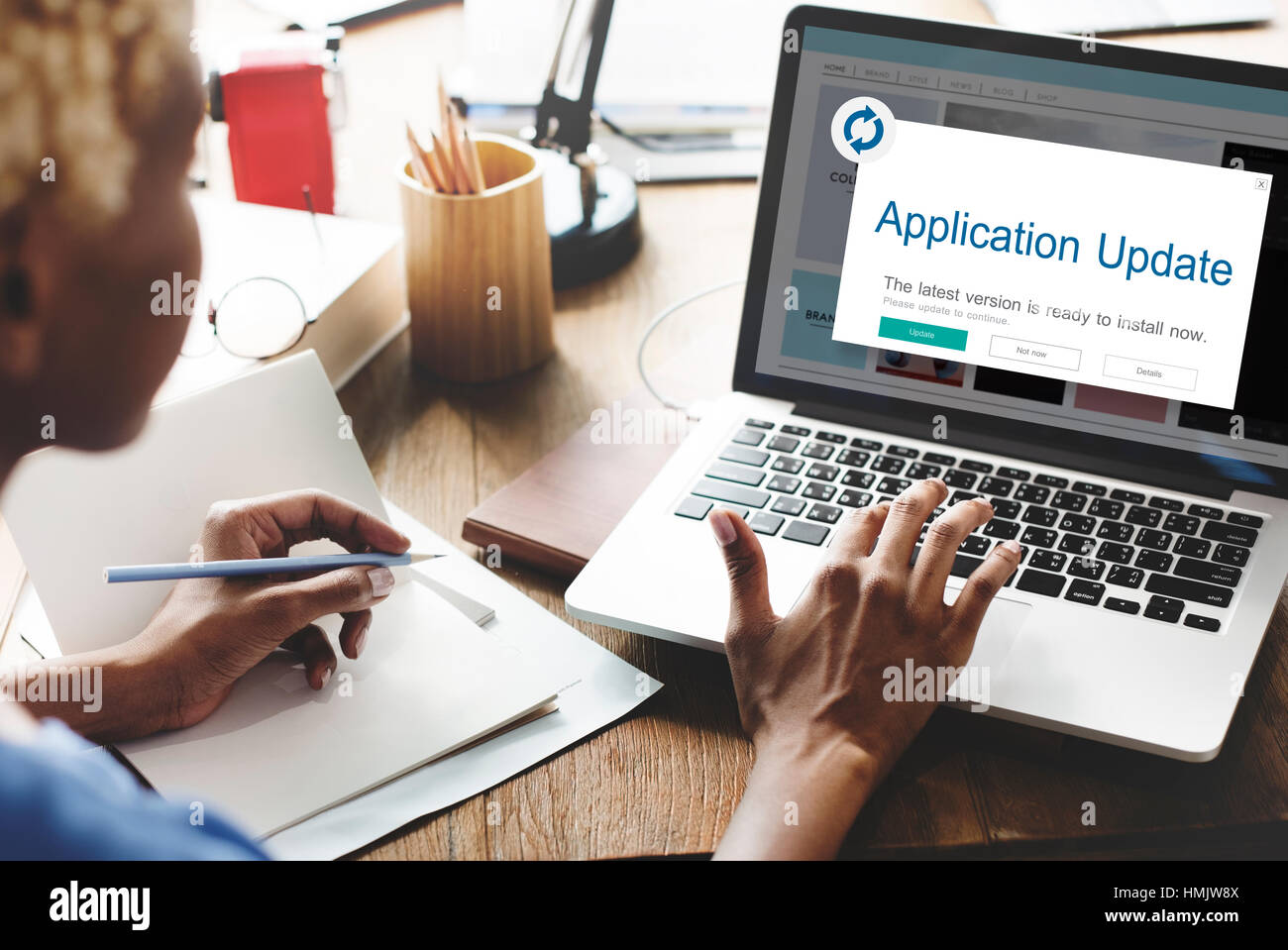 Application Upgrade Icon Concept Stock Photo - Alamy