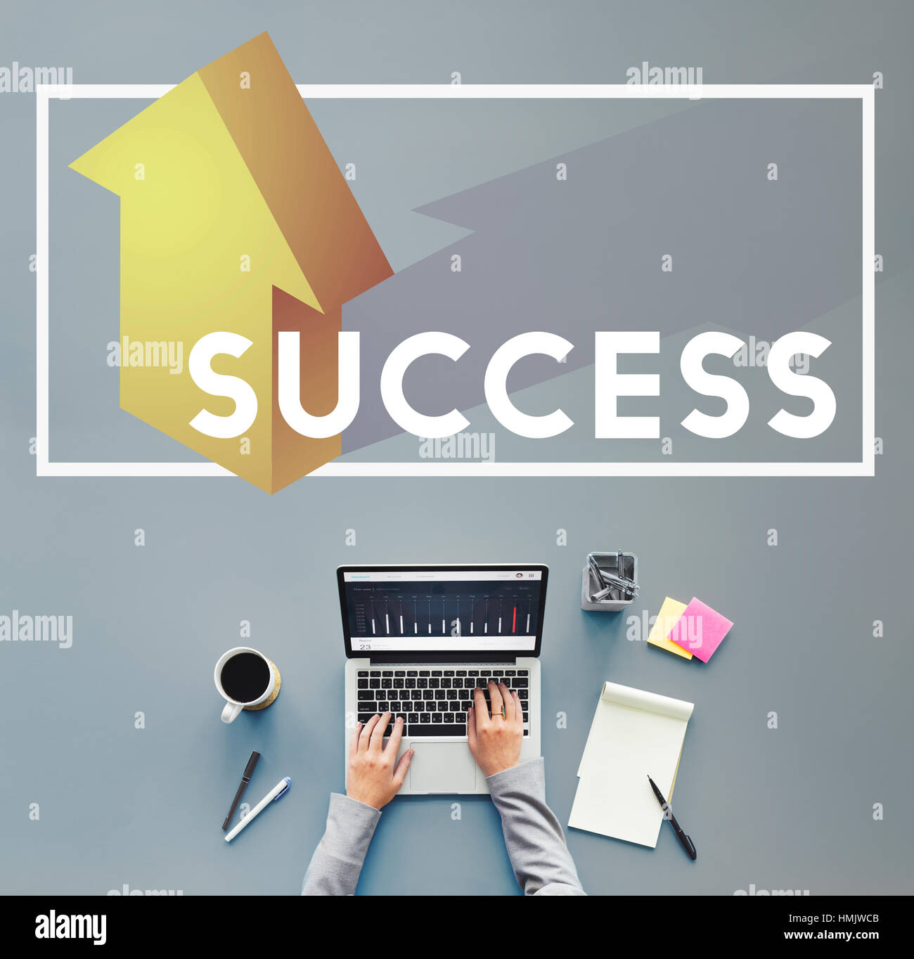 Arrow up Icon Success Increase Concept Stock Photo - Alamy
