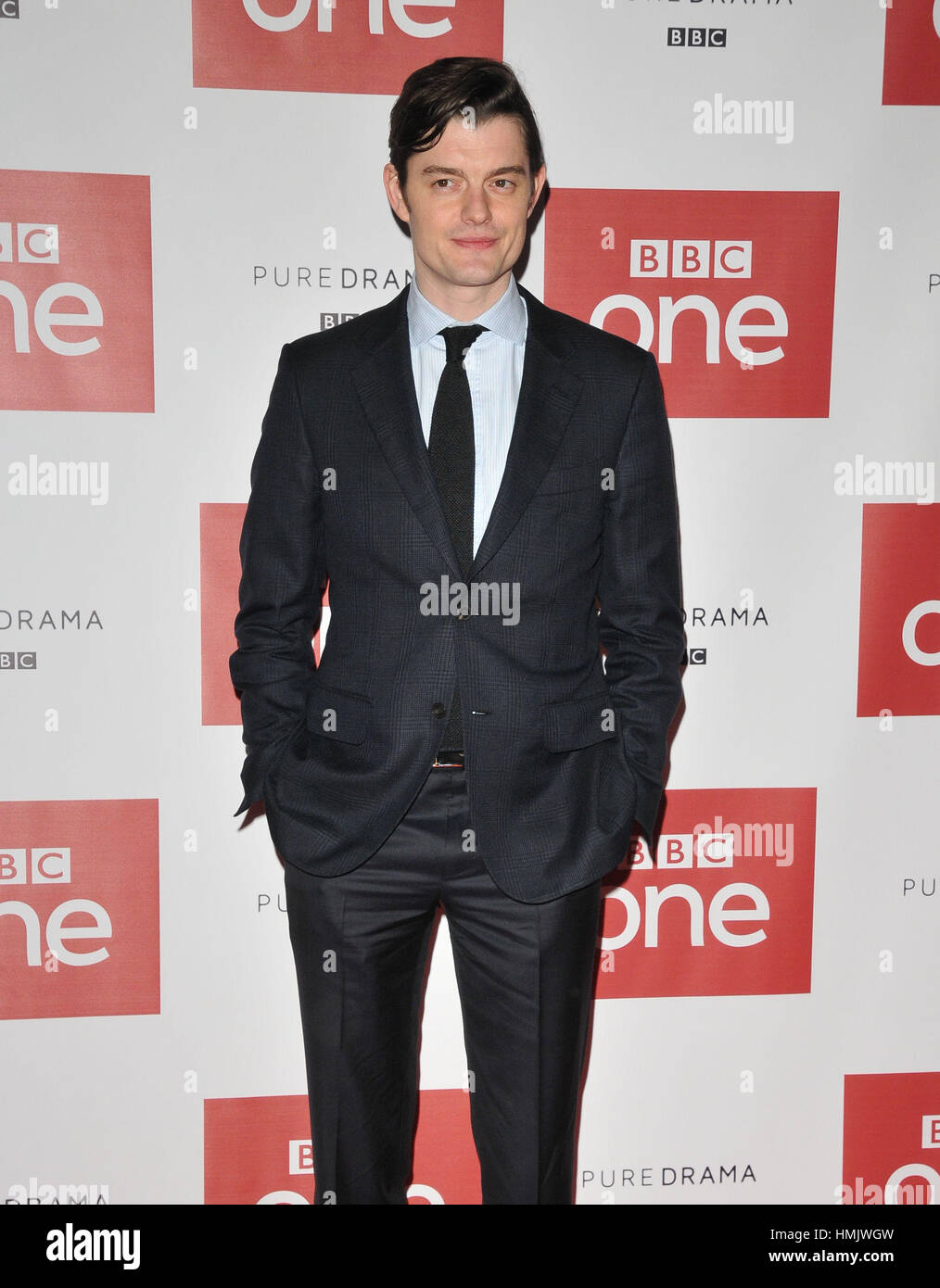 London.UK.Sam Riley at the "SS-GB" BBC 1 TV premiere press photocall ...
