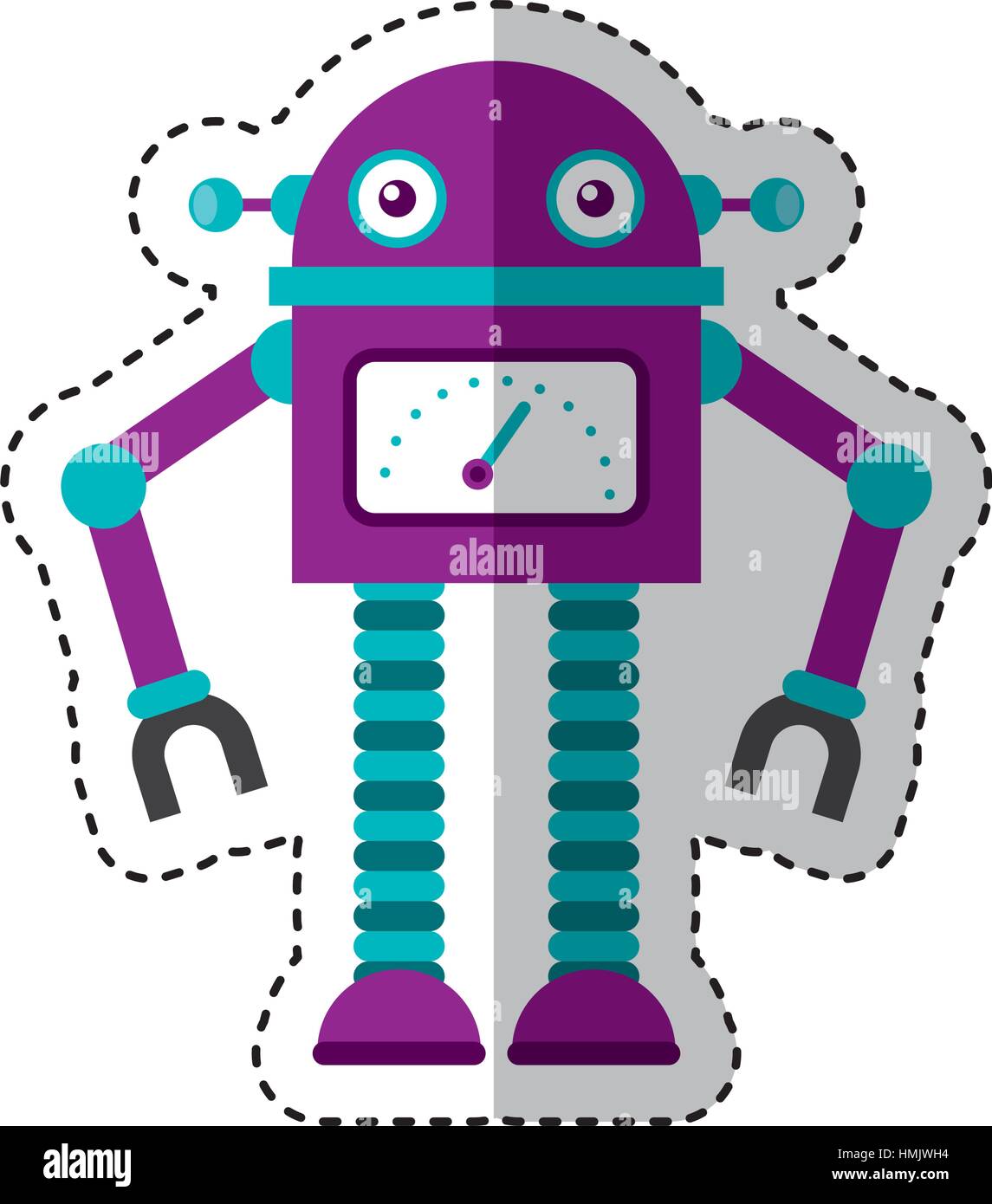 electric robot avatar character vector illustration design Stock Vector ...