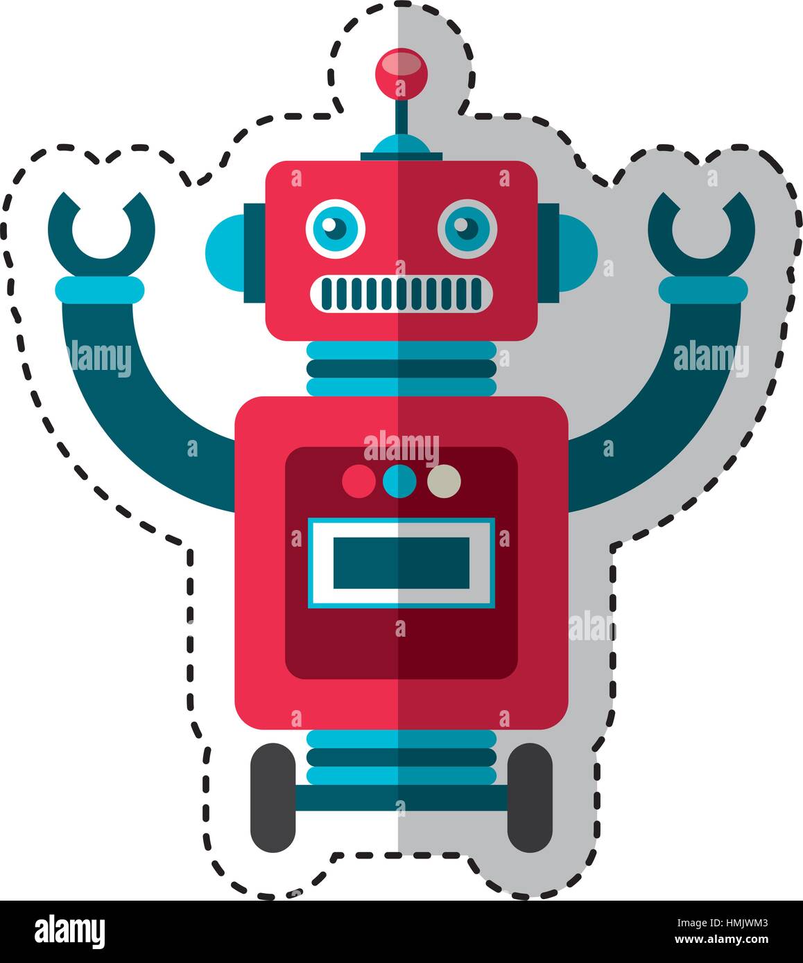 electric robot avatar character vector illustration design Stock Vector ...