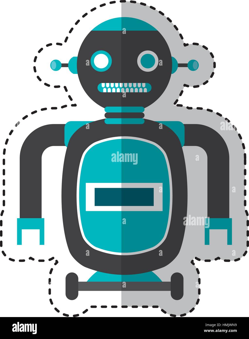 electric robot avatar character vector illustration design Stock Vector ...