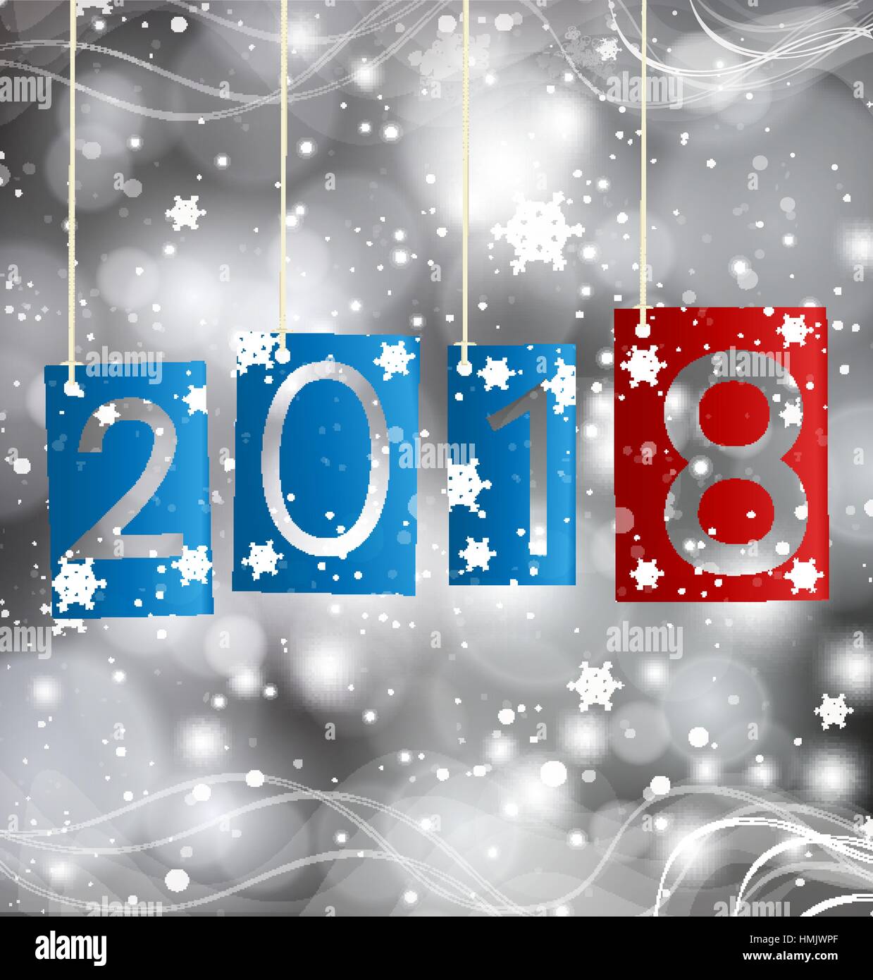 Happy New Year 2018 Stock Vector Image & Art - Alamy