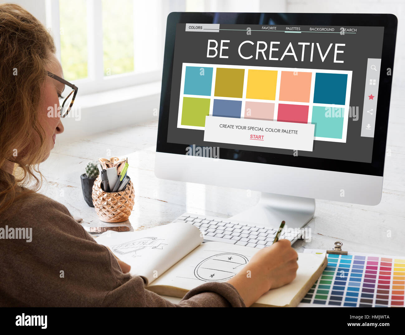 Colour Shade Design Colourful Palette Concept Stock Photo - Alamy