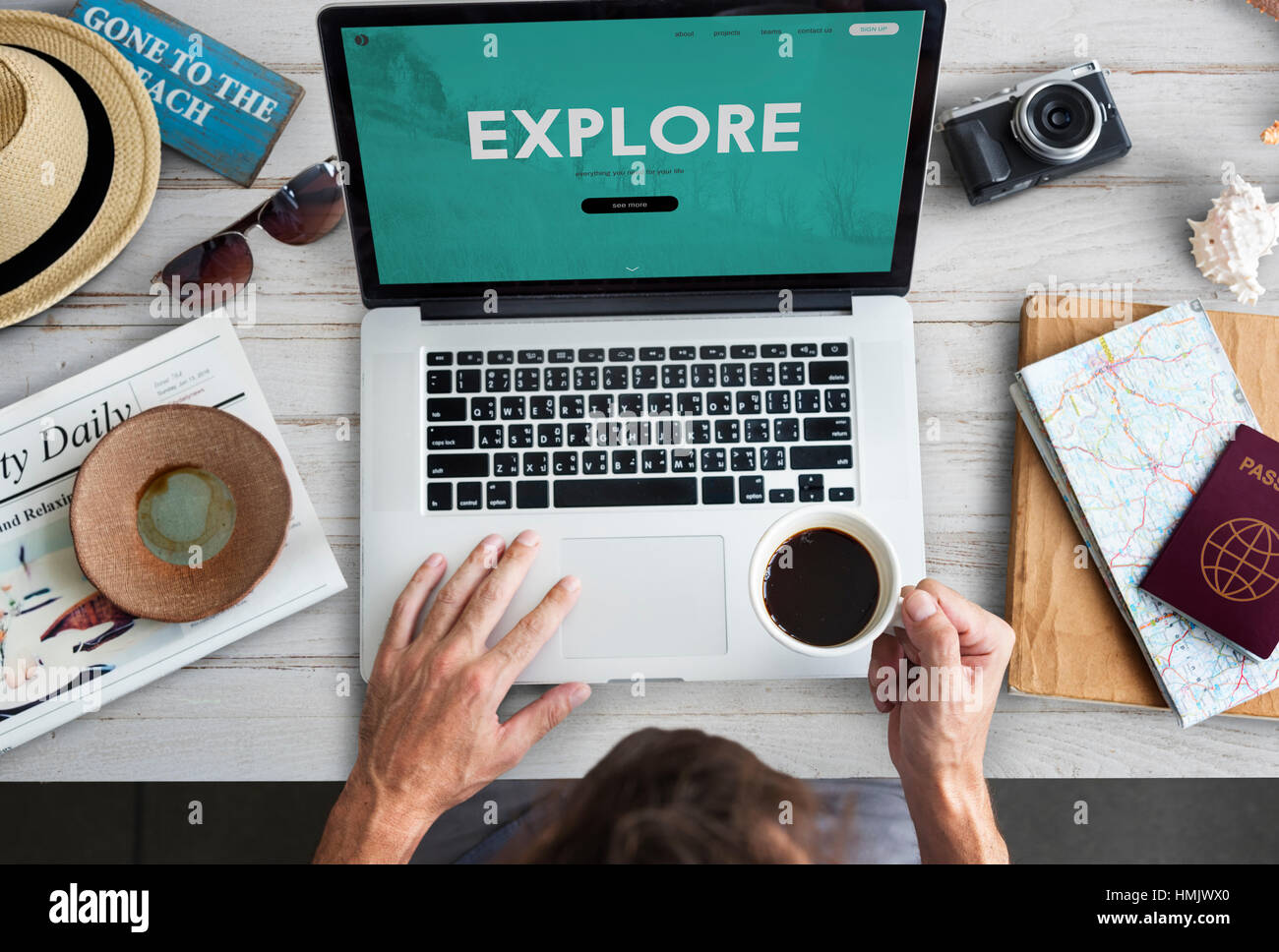 Adventure Destination Holiday Journey Tour Vacation Explore Trip Stock ...