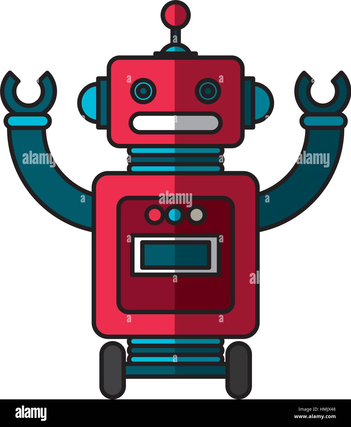 electric robot avatar character vector illustration design Stock Vector ...