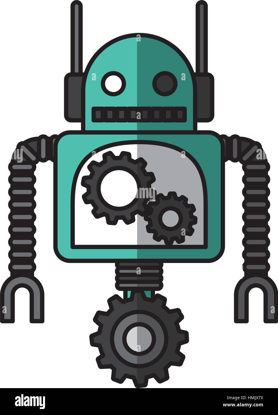 electric robot avatar character vector illustration design Stock Vector ...