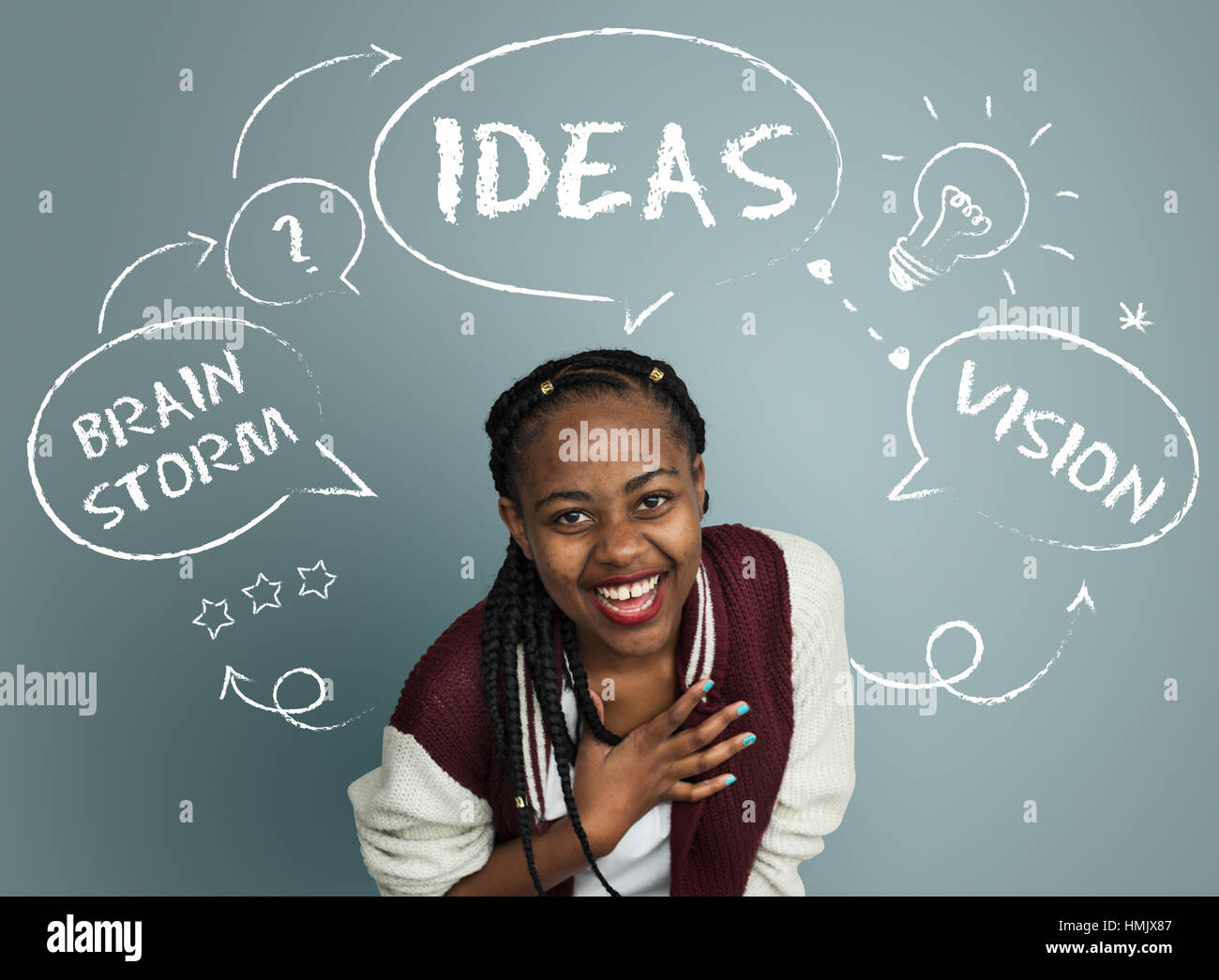 Inspiration Creative Ideas Brainstorming Concept Stock Photo - Alamy