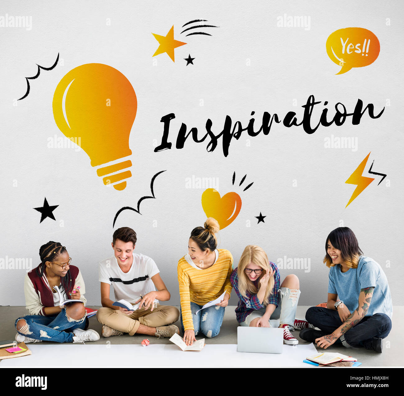 Inspiration Creative Ideas Brainstorming Concept Stock Photo - Alamy
